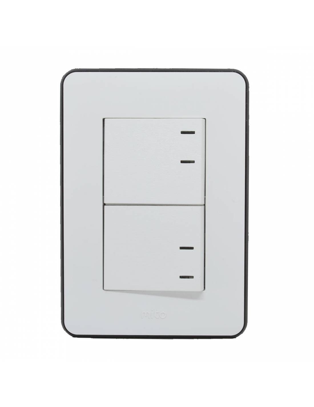 LLAVE DE LUZ DOBLE TECLA COMBINACION TECLON JELUZ MITO