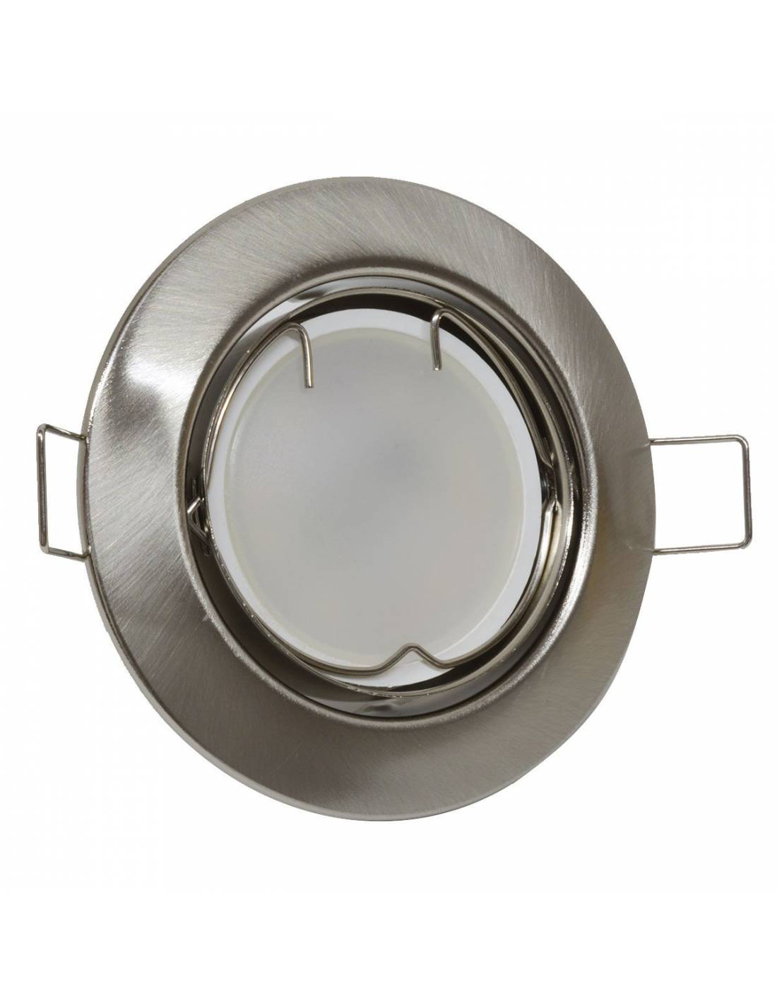 SPOT DE EMBUTIR DICROICA METAL PLATIL MACROLED + DICROICA CALIDA 7W