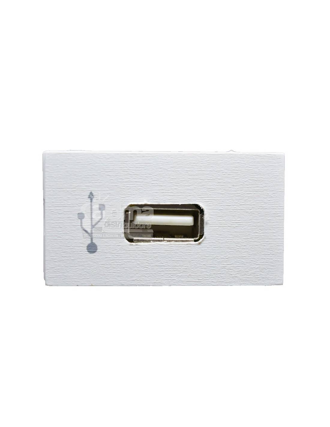 MODULO CARGADOR USB 2A BLANCO APTO JELUZ